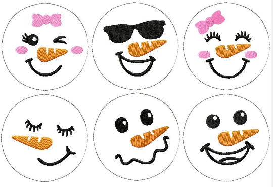 Digital Download 12 in the hoop Christmas Snowman Snow Balls for ...