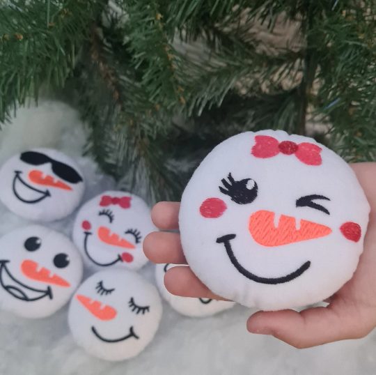 Digital Download 12 in the hoop Christmas Snowman Snow Balls for ...